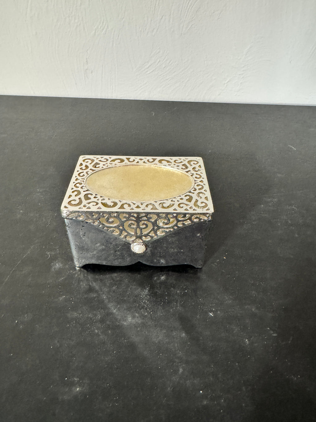 Ornate Silver Tone Trinket Box Vintage-Inspired Jewelry Storage – Casa ...